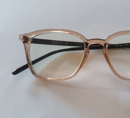 Ray-Ban RX7185 Brown/Clear/Red Prescription Eyeglasses