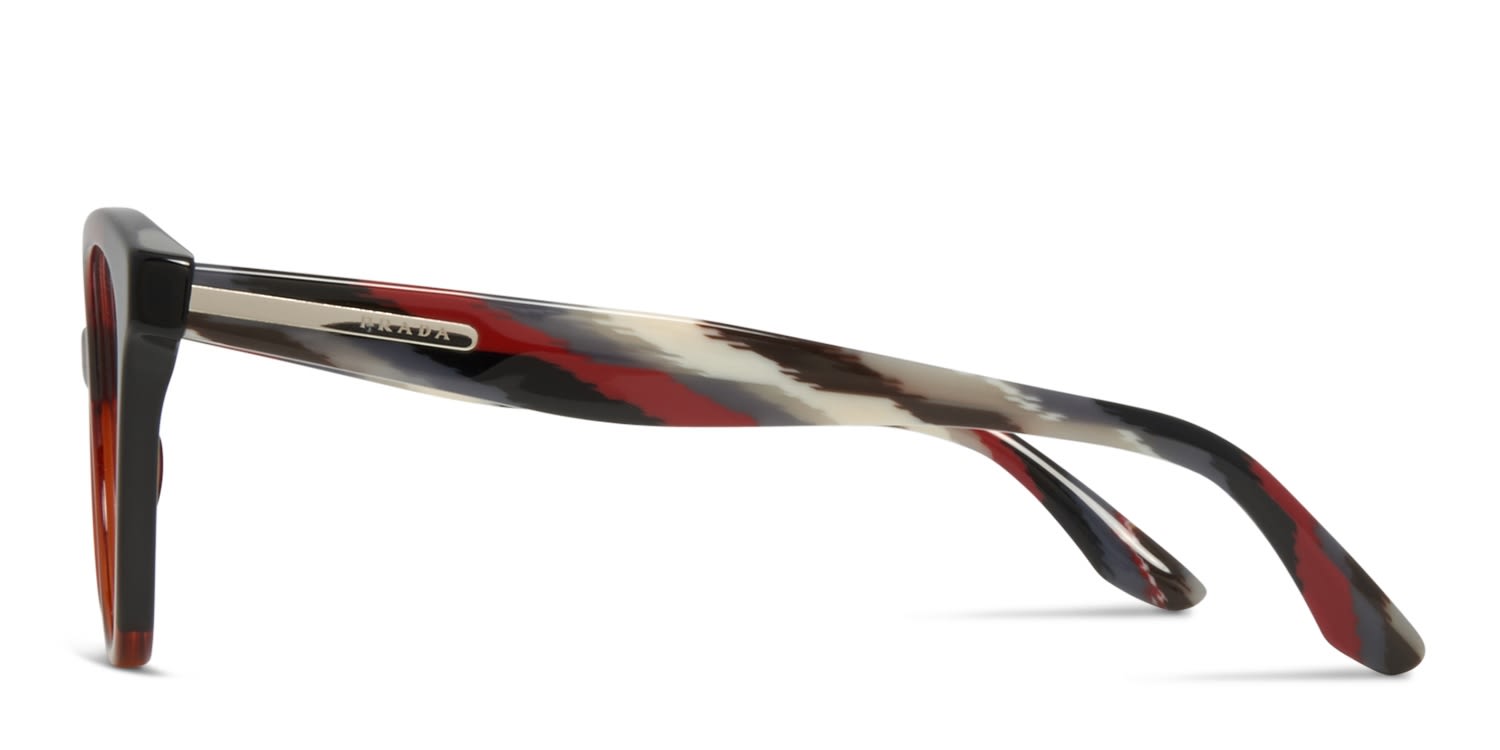 Prada PR 05UV Brown w/Black/Multicolor Prescription Eyeglasses