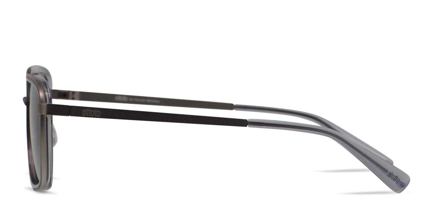 Ottoto Prato Gunmetal/Gray/Clear Prescription Sunglasses