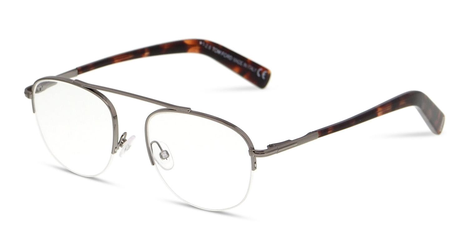 Tom Ford TF5450 Gunmetal/Tortoise Prescription Eyeglasses