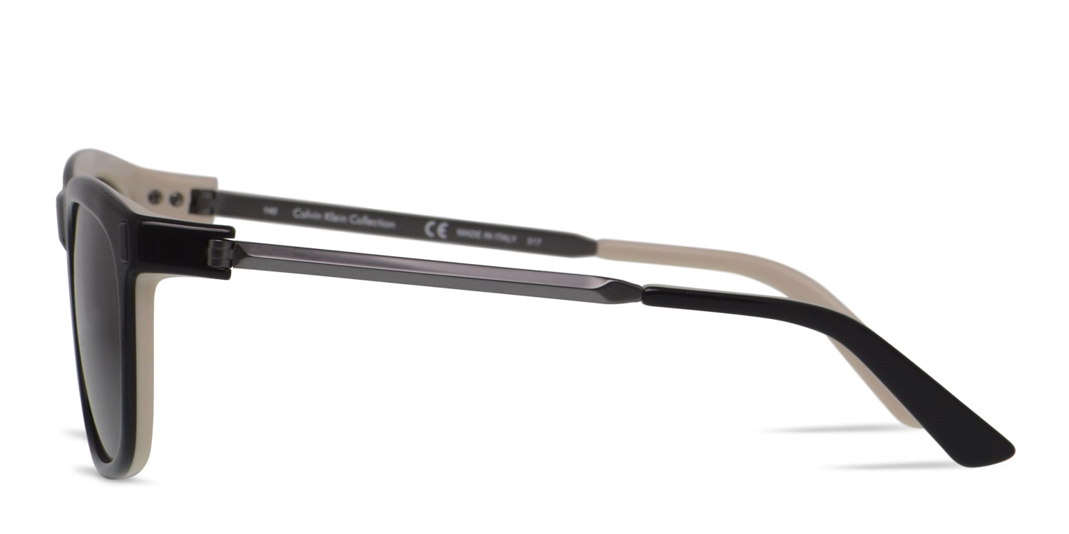 Calvin Klein CK8545S Shiny Black/Beige Prescription Sunglasses