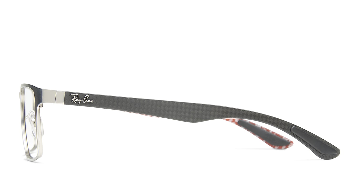 Ray-Ban 8415 Silver w/Red Prescription Eyeglasses