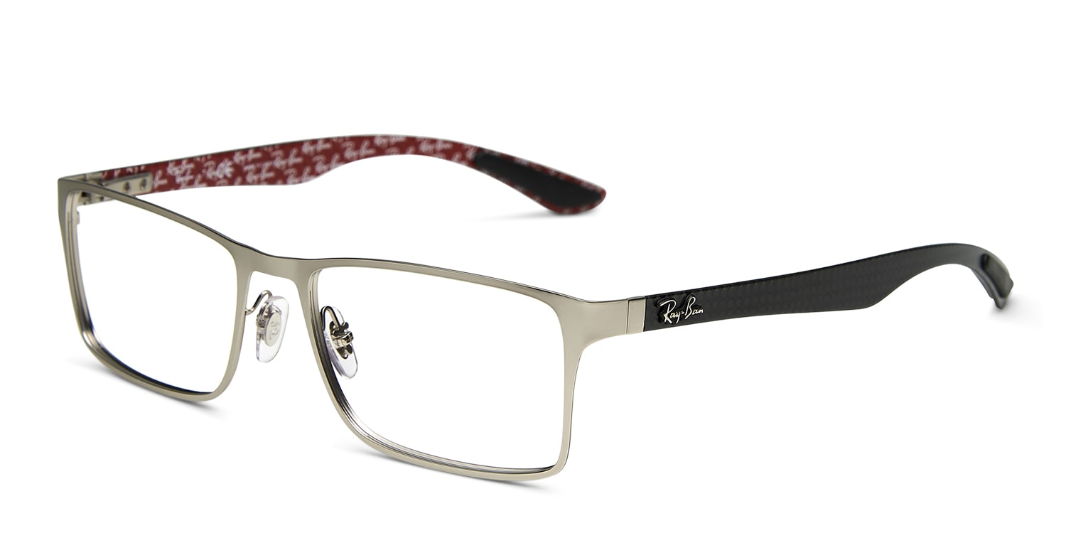 Ray-Ban 8415 Silver w/Red Prescription Eyeglasses