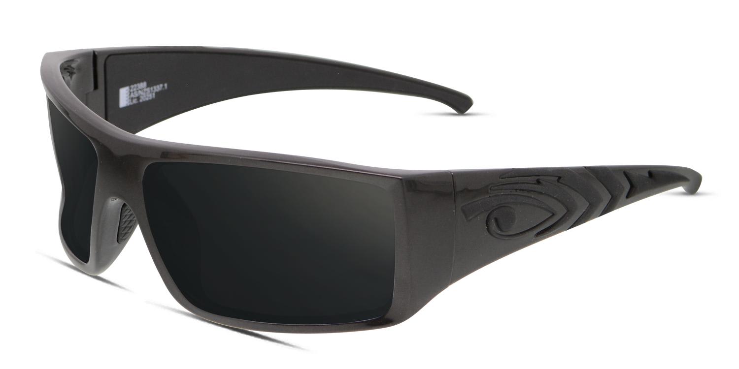 Eyres Allblack Gray Prescription Sunglasses