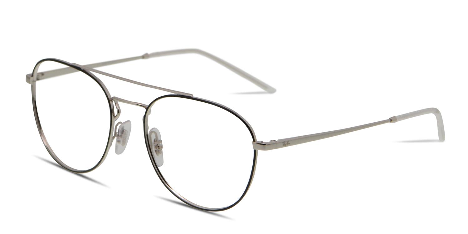 Ray-Ban 6414 Black/Silver Prescription Glasses
