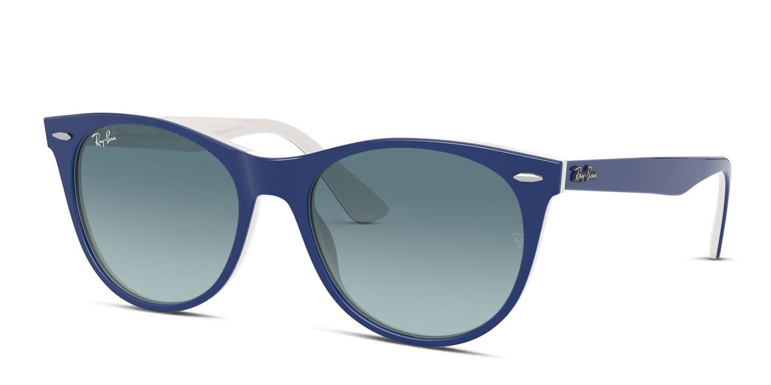 Ray-Ban 2185 Wayfarer II Blue/White Prescription Sunglasses