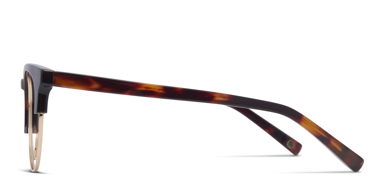 Muse X Hilary Duff Henrietta Tortoise w/Gold Prescription Eyeglasses