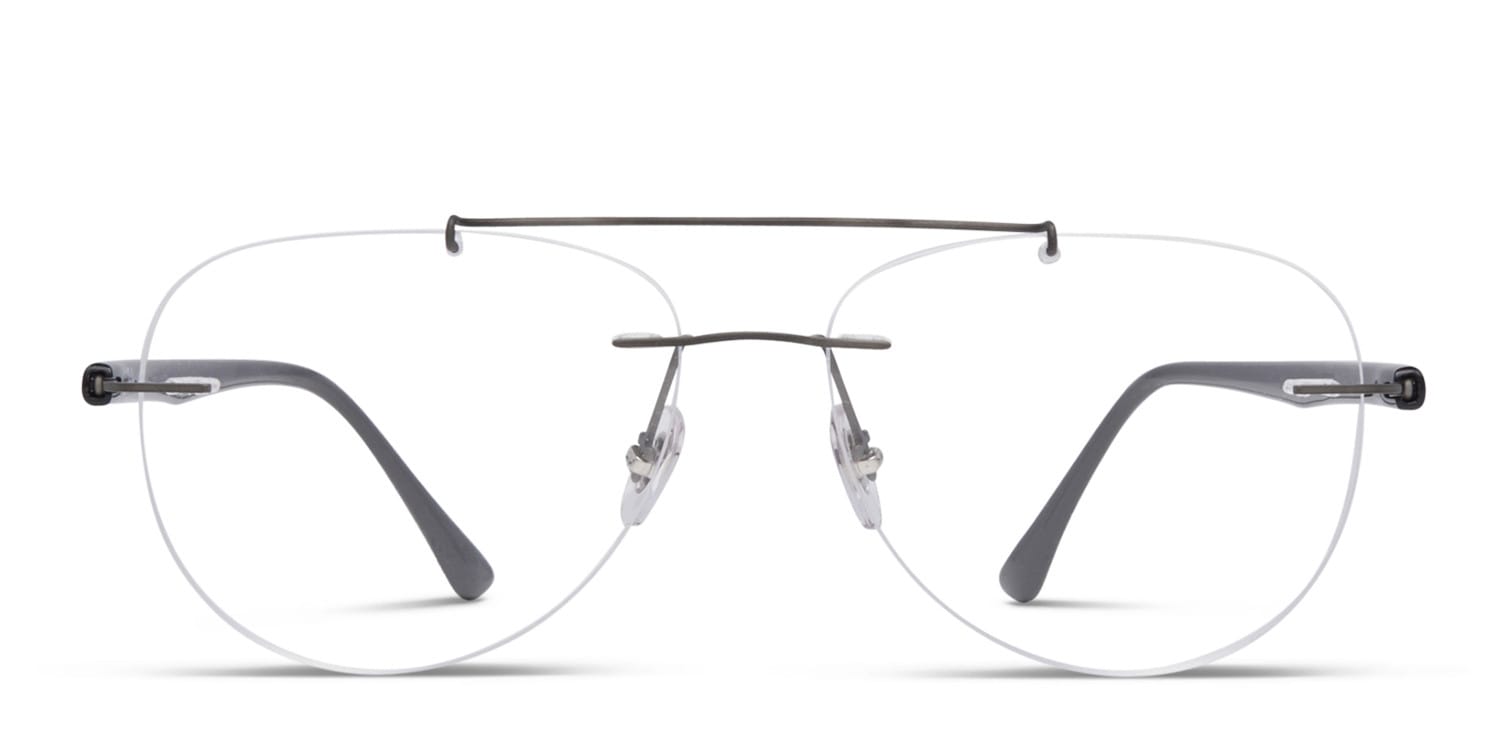 Ray-Ban 8749 Gray w/Black Prescription Eyeglasses