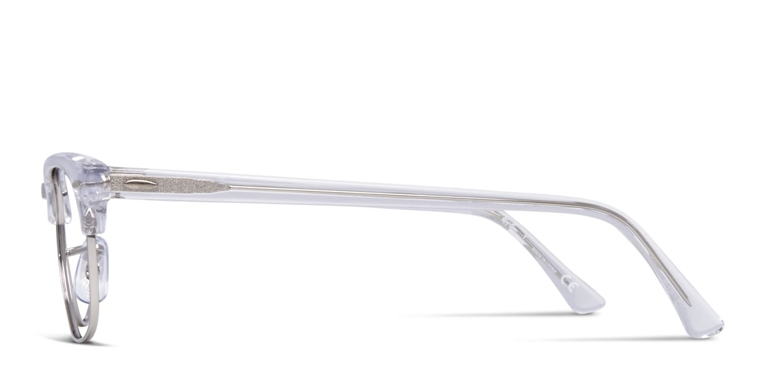 Ray-Ban 5154 Clubmaster Clear/Silver Prescription Eyeglasses