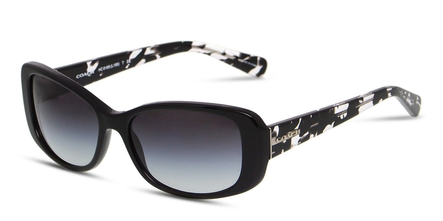 Coach HC8168 Shiny Black Prescription Sunglasses