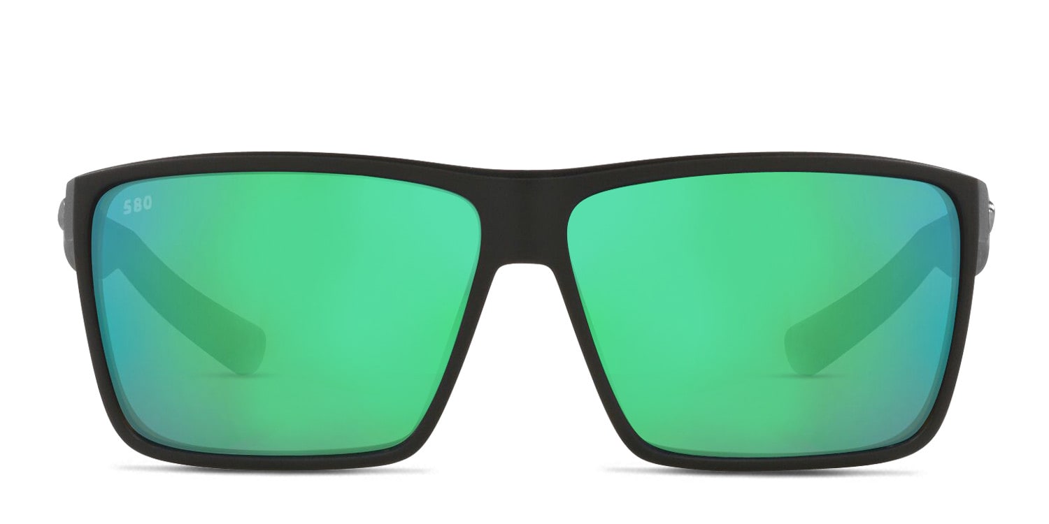 Costa Del Mar 6S9018 Rincon black frame with green mirrored 580g lenses ...