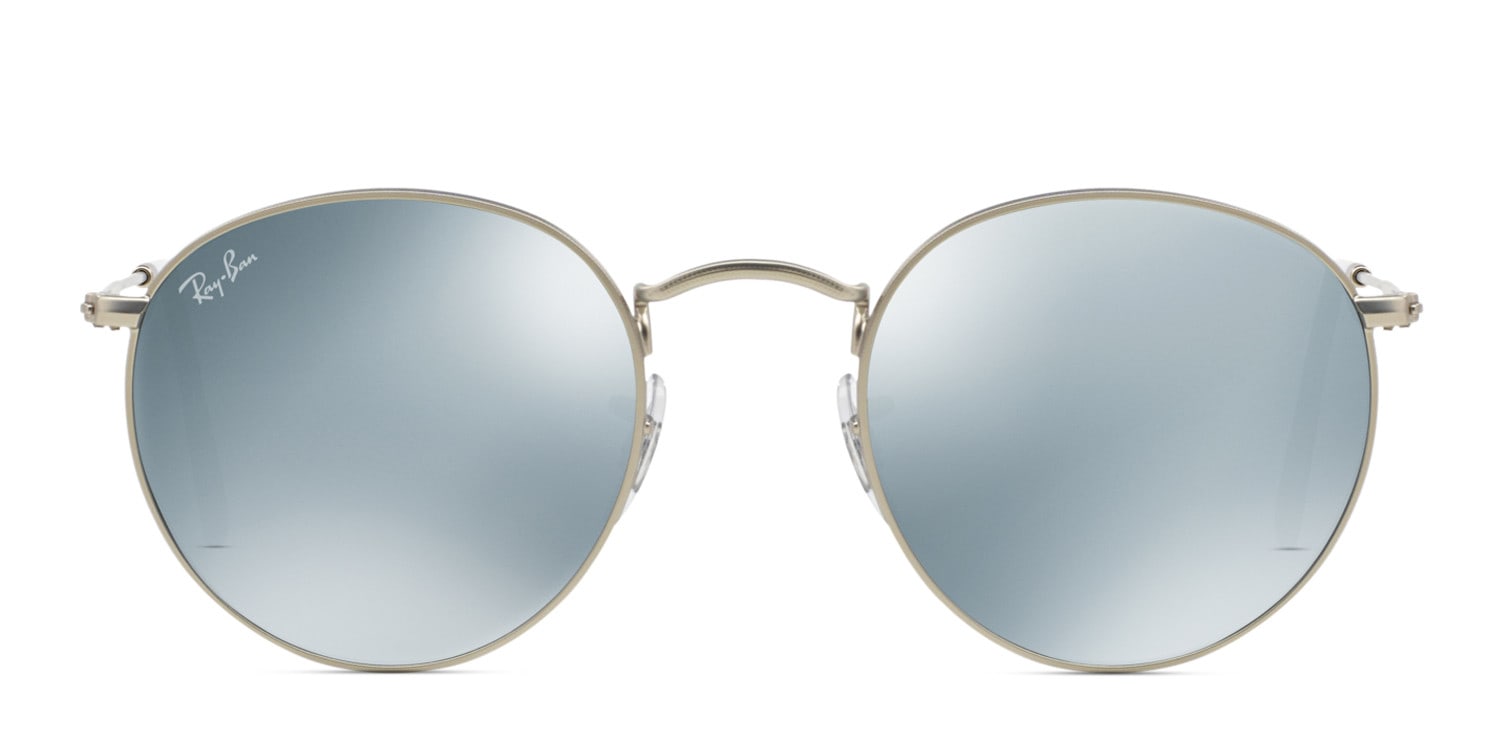 Ray-Ban RB3447 Round Metal Silver Sunglasses