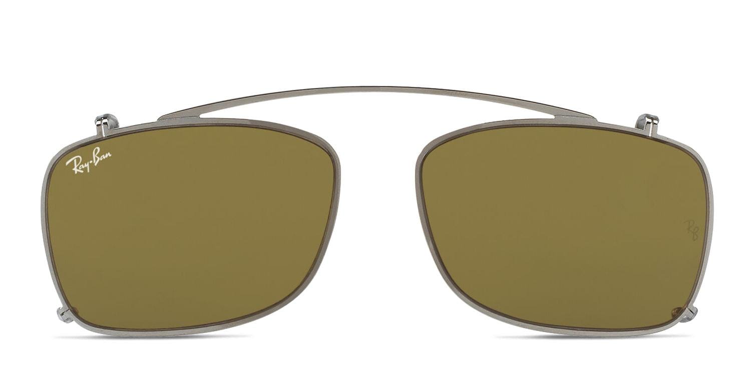 Clip-On For Ray-Ban 5228C Gunmetal/Brown Sunglasses