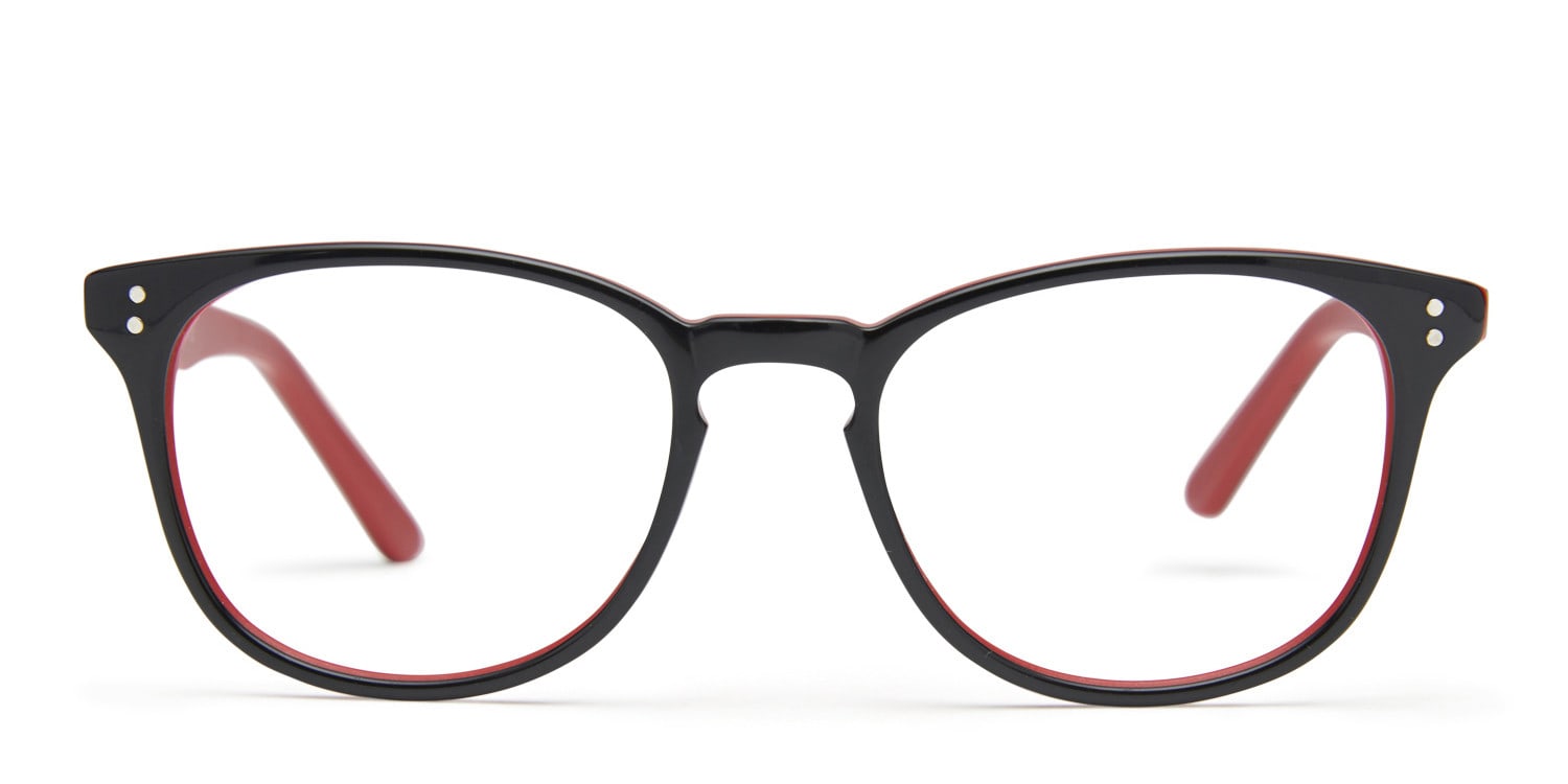 Emilia Black w/Red Prescription Eyeglasses