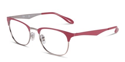 Ray-Ban 6346 Burgundy w/Silver Prescription Eyeglasses