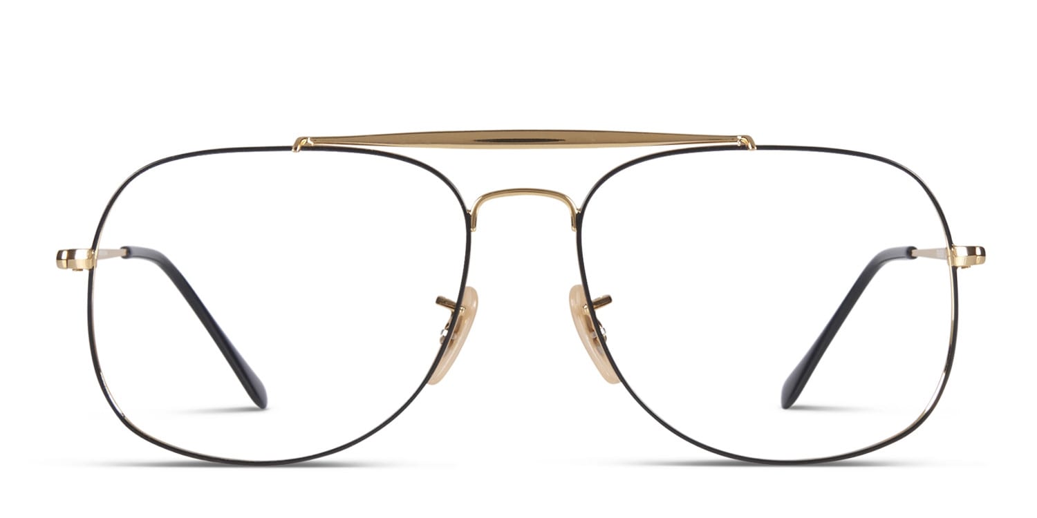Ray-Ban 6389 Black w/Gold Prescription Glasses