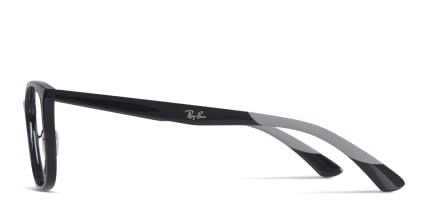 Ray-Ban 7142 Shiny Black Prescription Eyeglasses