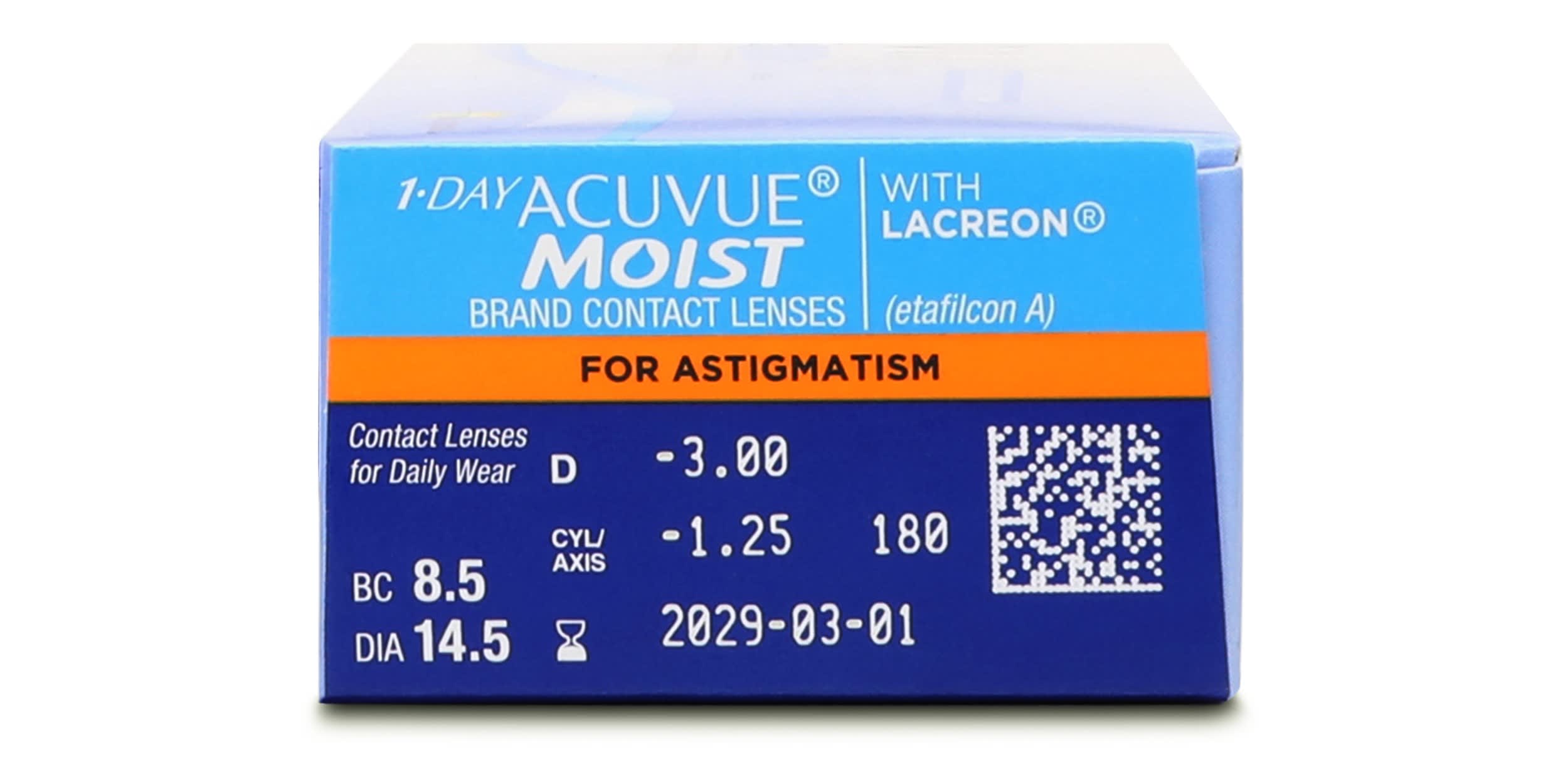 1-Day Acuvue Moist Astig 30pk Contact Lenses online | GlassesUSA