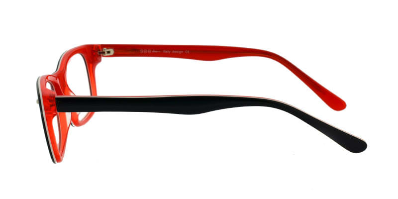 See-Line RB1A Black w/Red Prescription Eyeglass