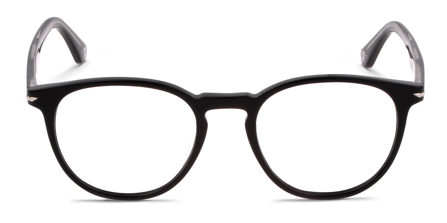 Police Champ 1 VPLG72 Shiny Black Prescription Eyeglasses