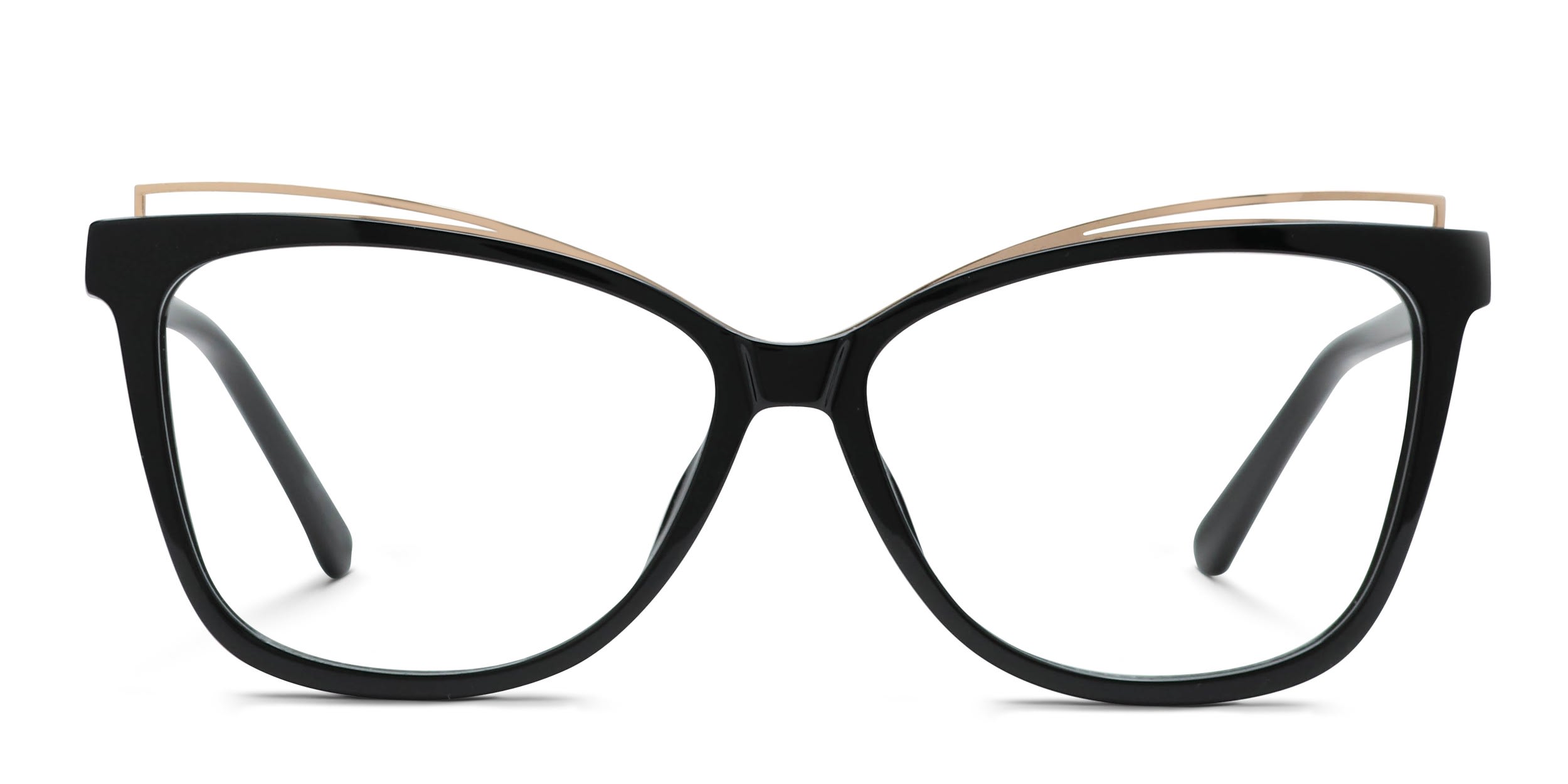 Diff Molly Shiny Black, Gold Prescription Eyeglasses