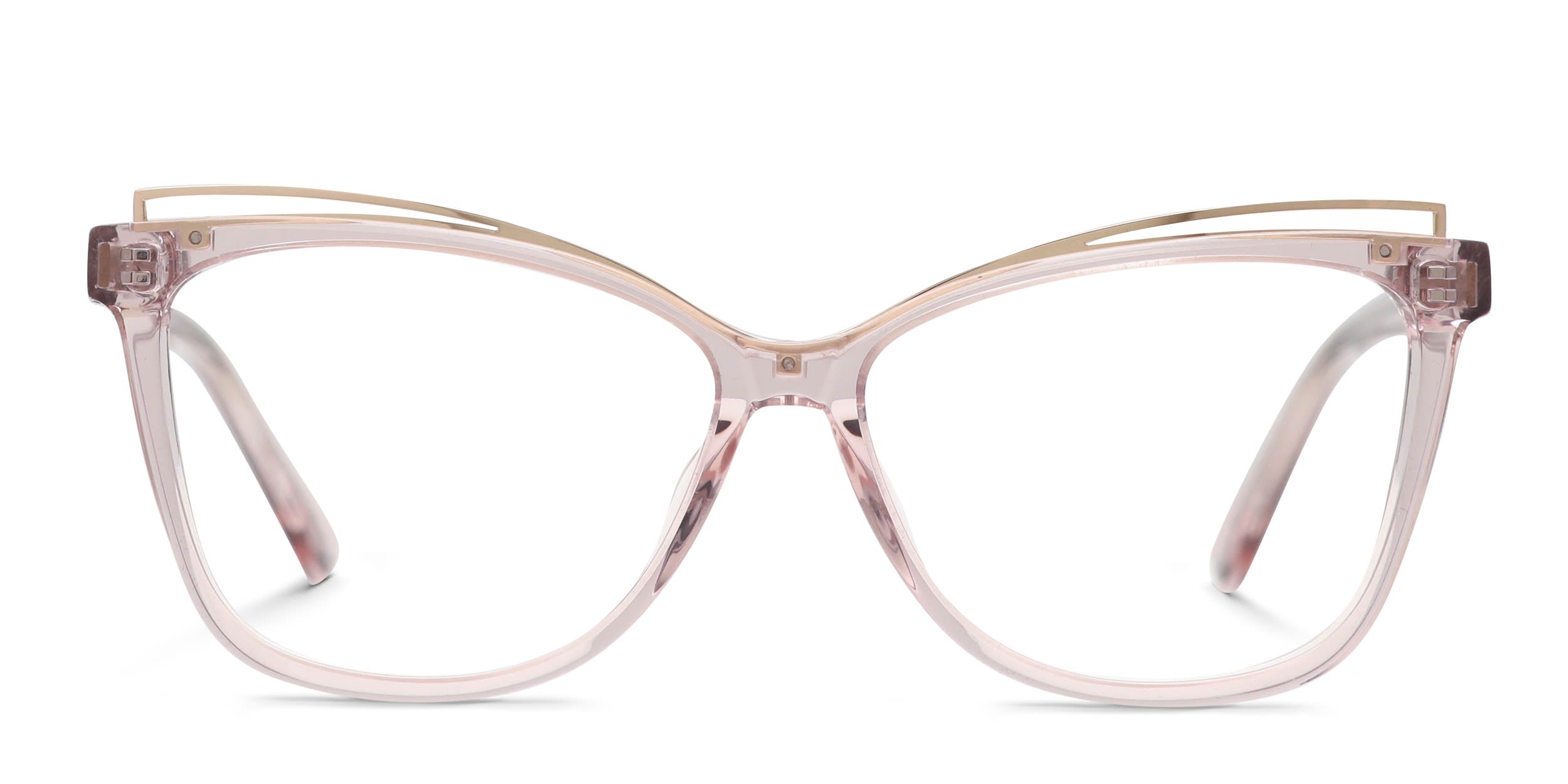 Diff Molly Pink, Clear, Gold Prescription Eyeglasses