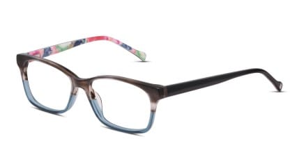 Vera Bradley Grace Brown, Blue Prescription Eyeglasses