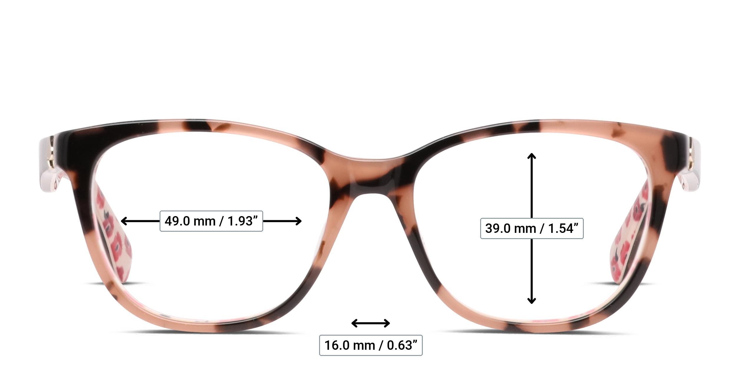 Kate Spade Atalina Tortoise, Pink Prescription Eyeglasses