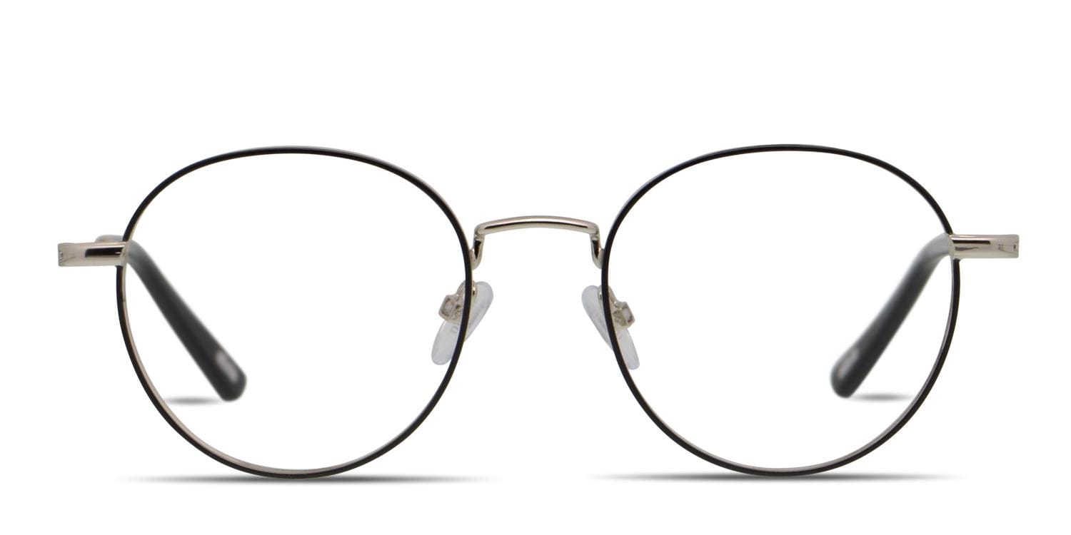 Ottoto Atrium Black/Silver Eyeglasses | Includes Free Rx Lenses ...