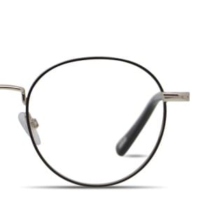 Ottoto Atrium Black/Silver Eyeglasses | Includes Free Rx Lenses ...