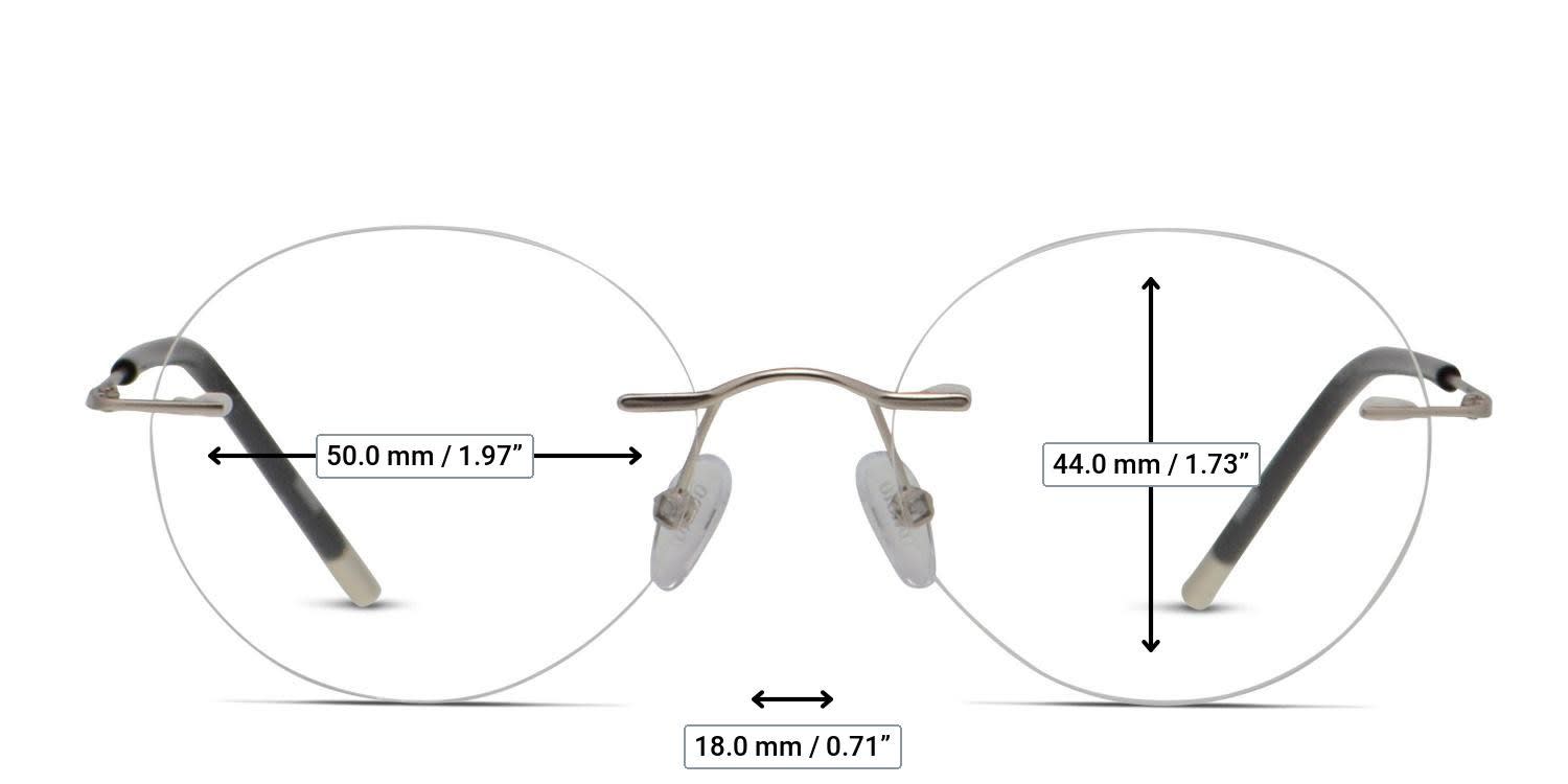 Ottoto Minimalist Silver/Black Eyeglasses | Includes Free Rx Lenses ...