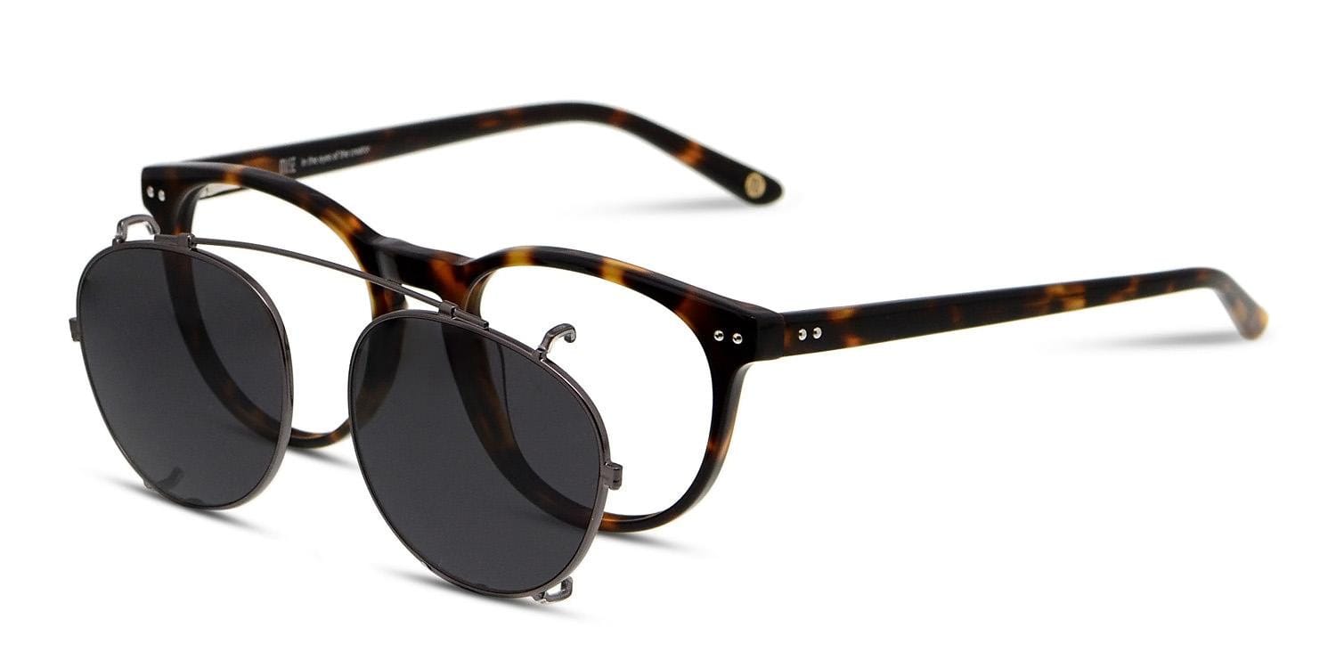 Muse Galyo Brown/Tortoise w/Clip-on Prescription Eyeglasses