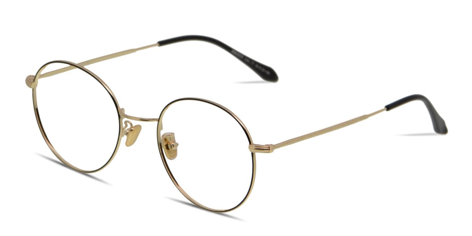 Ottoto Waterloo Black/Gold Prescription Eyeglasses