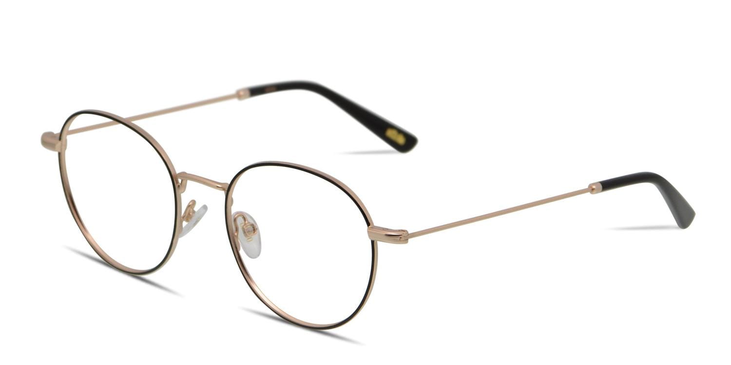 Ottoto Atrium Black/Gold Prescription Eyeglasses