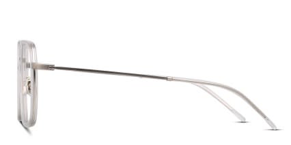 Ottoto Presto Clear/Silver Eyeglasses | Includes Free Rx Lenses ...