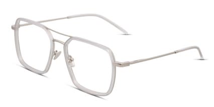 Ottoto Presto Clear/Silver Eyeglasses | Includes Free Rx Lenses ...