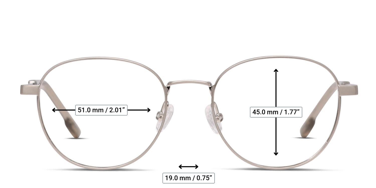 Ottoto Sequence Low Bridge Fit Silver Prescription Eyeglasses