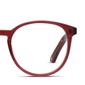 Amelia E. Crescent Red Prescription Eyeglasses