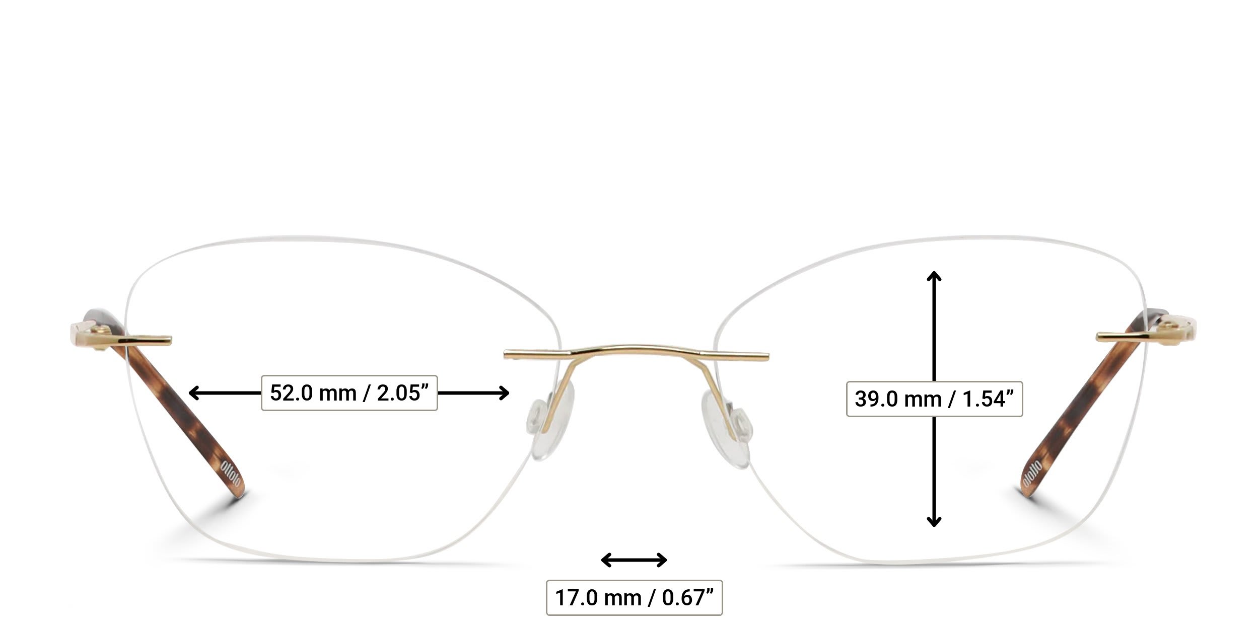 Ottoto Leggera Gold Prescription Eyeglasses