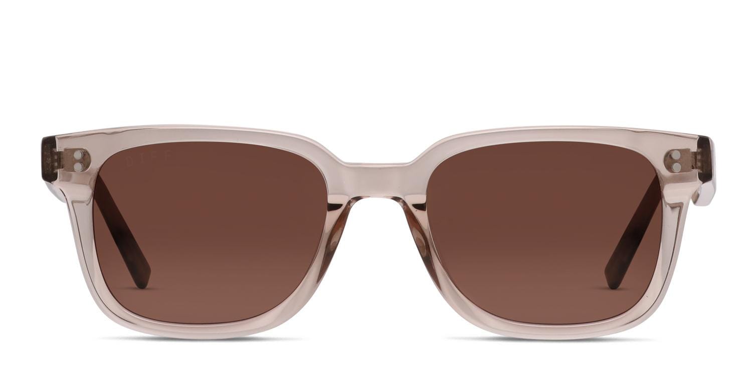 Diff Paxton Beige, Clear Prescription Sunglasses - 50% Off Lenses