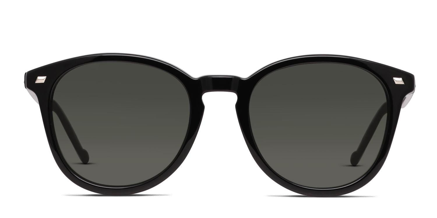 Le Specs Bio-Metric Shiny Black Prescription Sunglasses - 50% Off Lenses