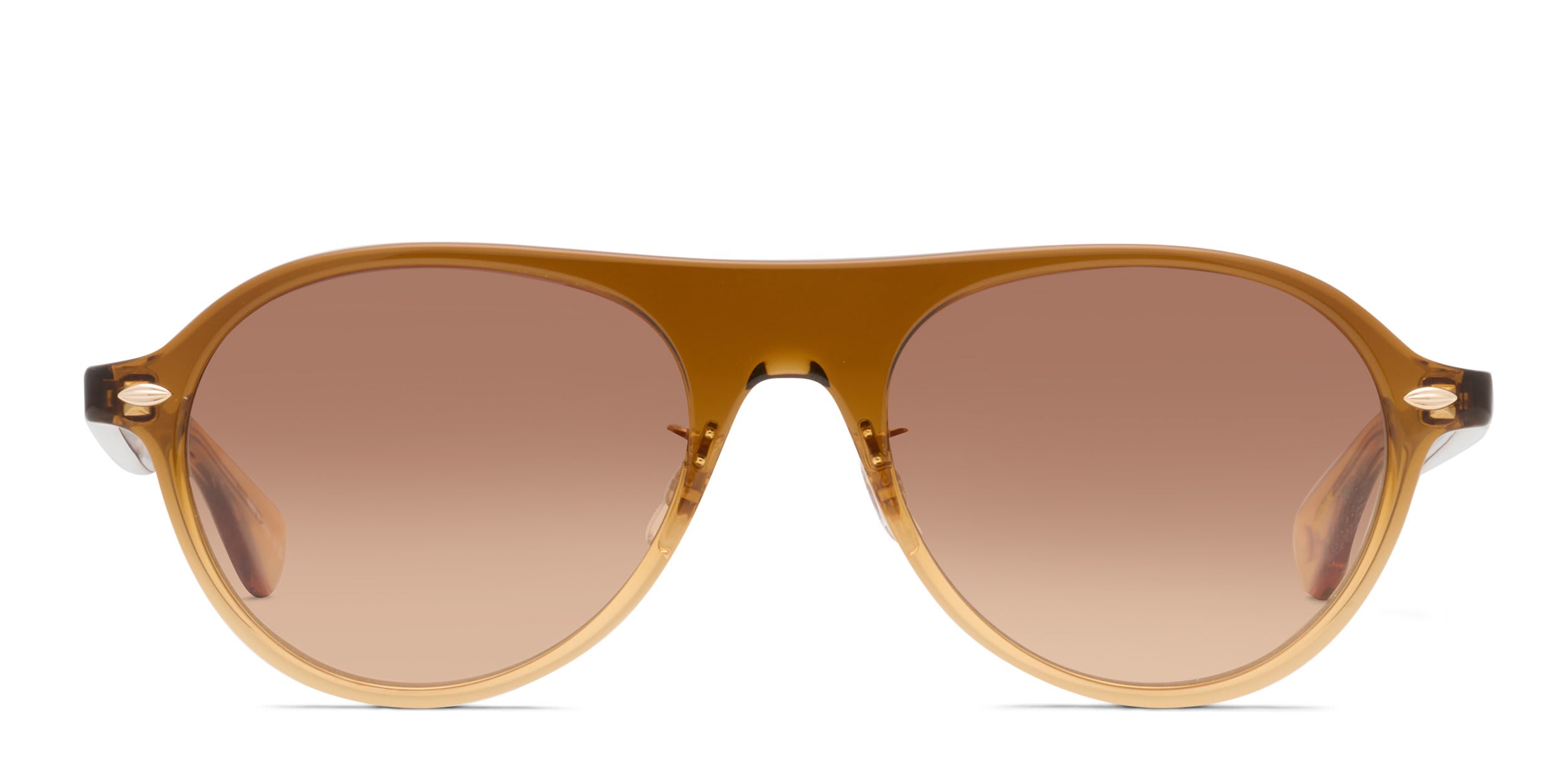 Garrett Leight Lady Eckhart Brown, Clear Prescription Sunglasses