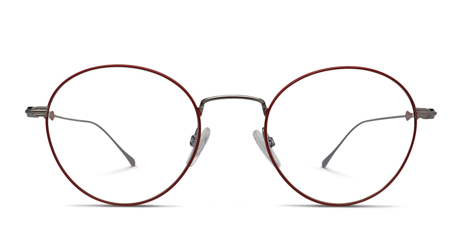 Belvie Holly Red, Gunmetal Prescription Eyeglasses