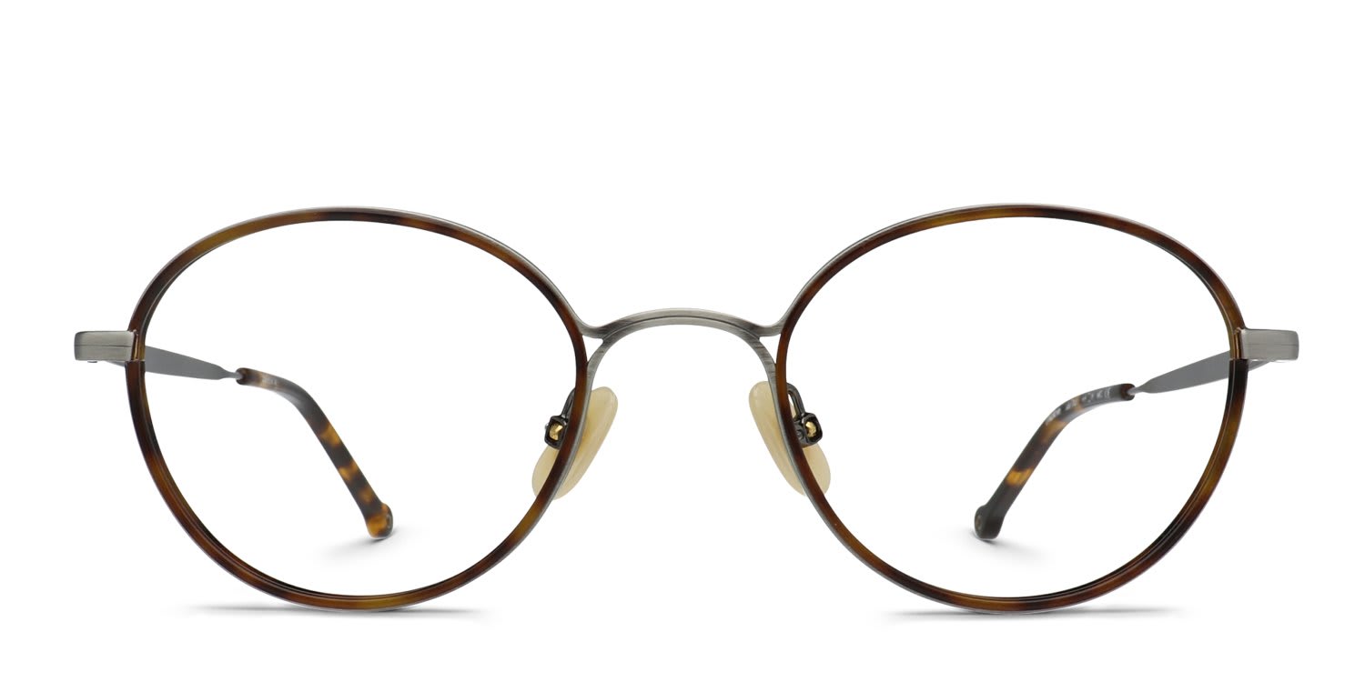 Belvie Mehdi Tortoise, Silver Prescription Eyeglasses