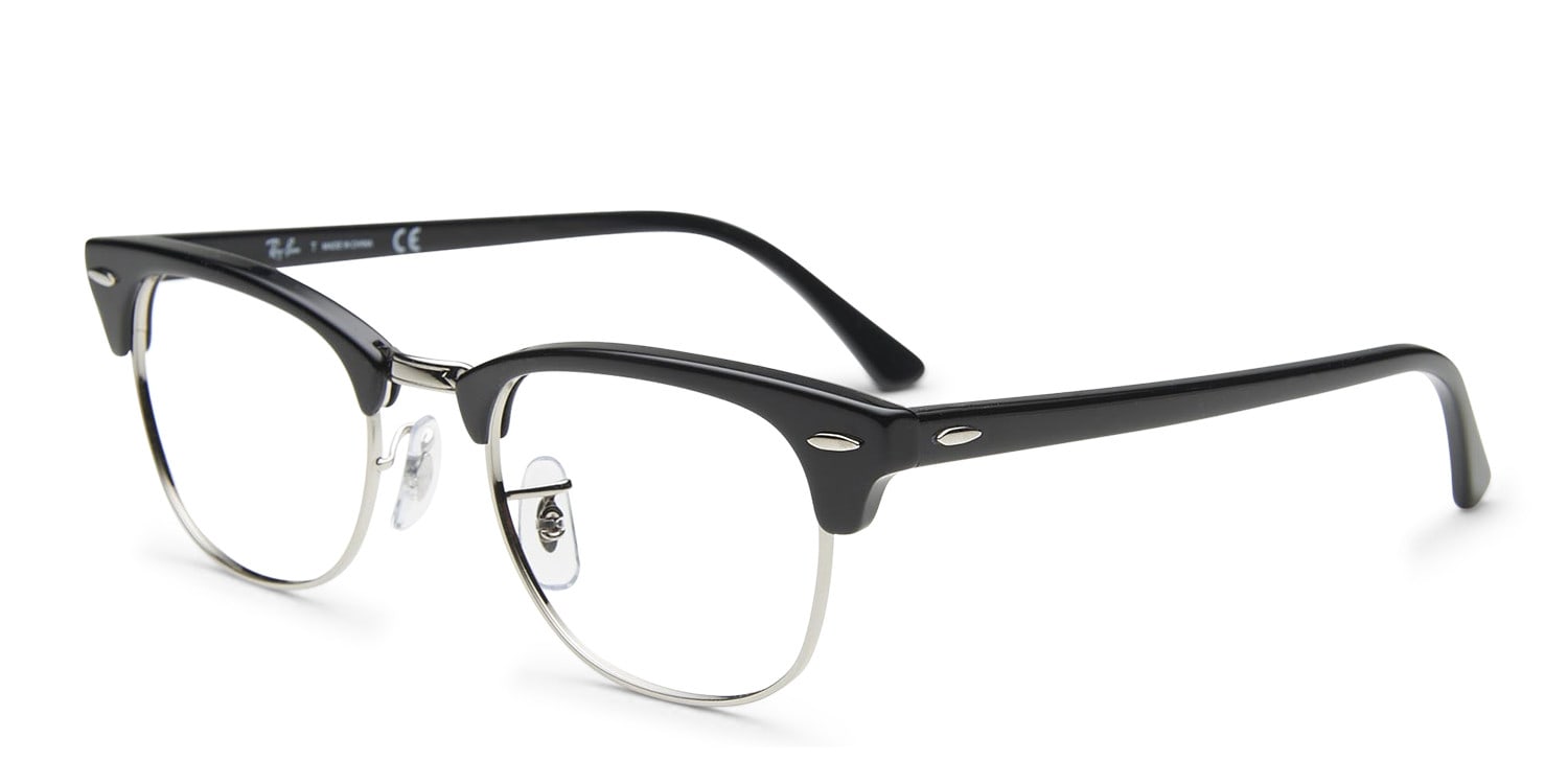 Ray-Ban RX5154 Clubmaster Black/Silver Prescription Glasses