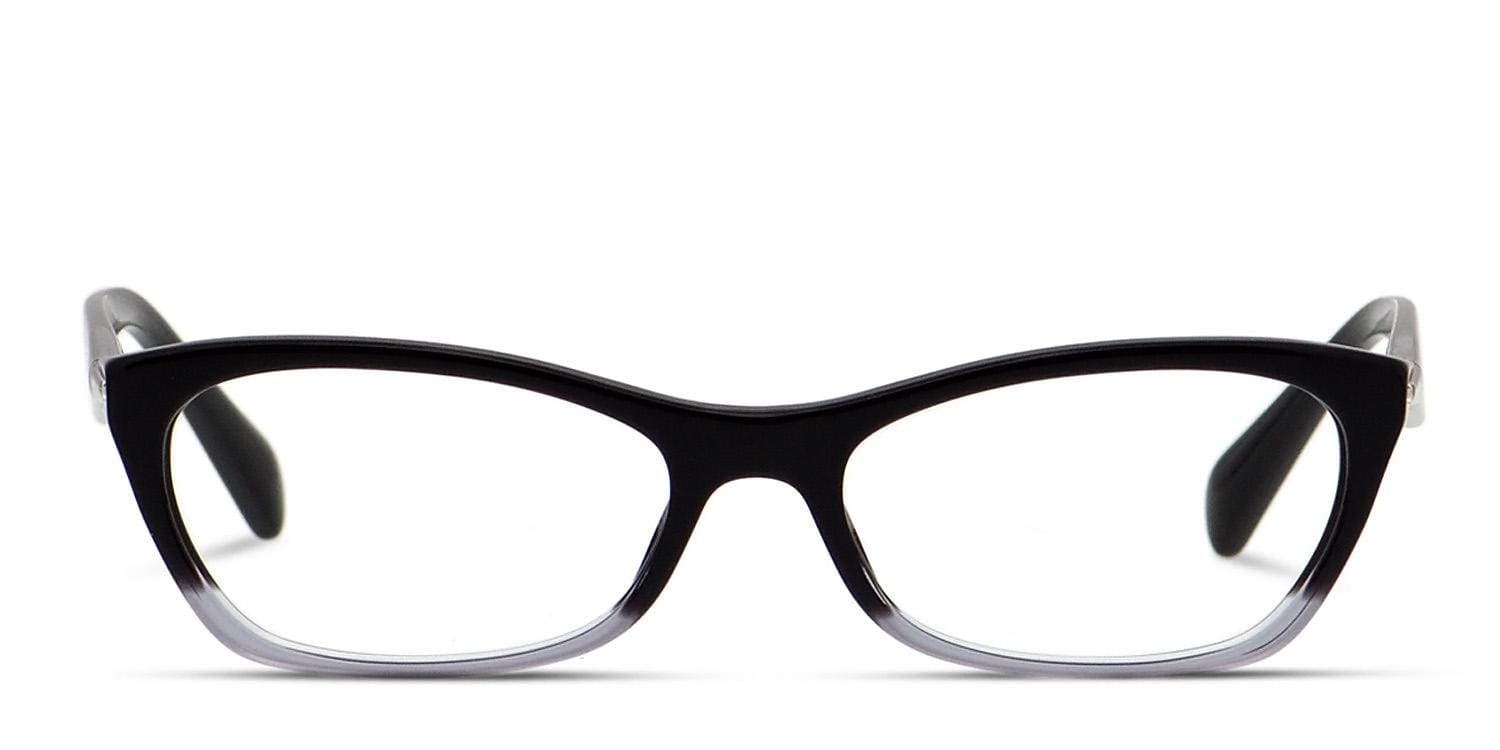 Prada PR 15PV Shiny Black/Clear Prescription Eyeglasses