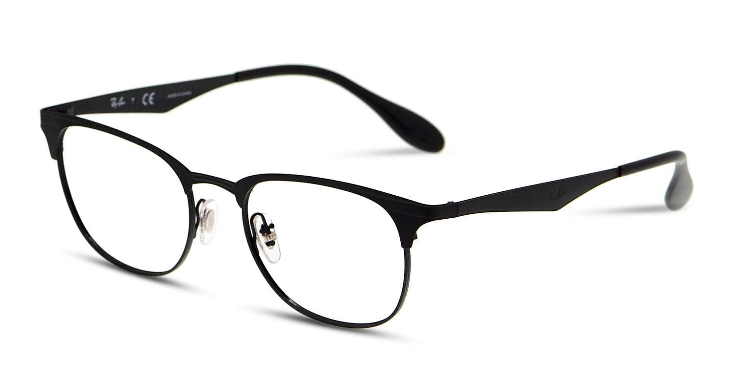 Ray-Ban 6346 Black w/Shiny Black Prescription Eyeglasses