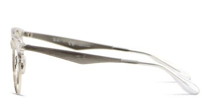 Ray-Ban 6396 Clear w/Silver Eyeglasses | Includes Free Rx Lenses ...