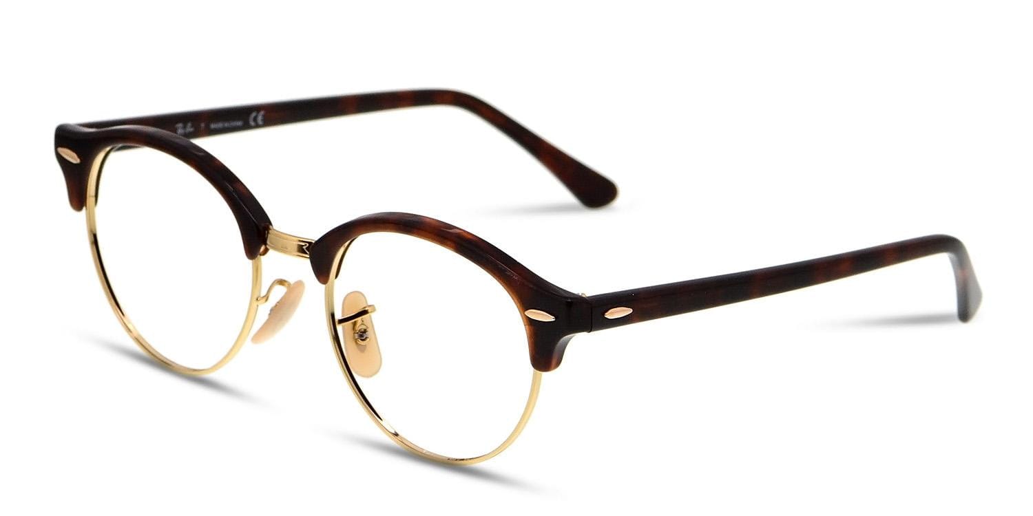 Ray-Ban RX4246V Clubround Tortoise/Gold Prescription Eyeglasses