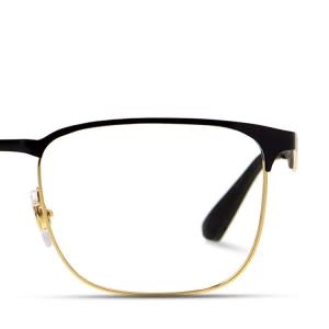 Ray-Ban 6363 Shiny Black/Gold Eyeglasses | Includes Free Rx Lenses ...